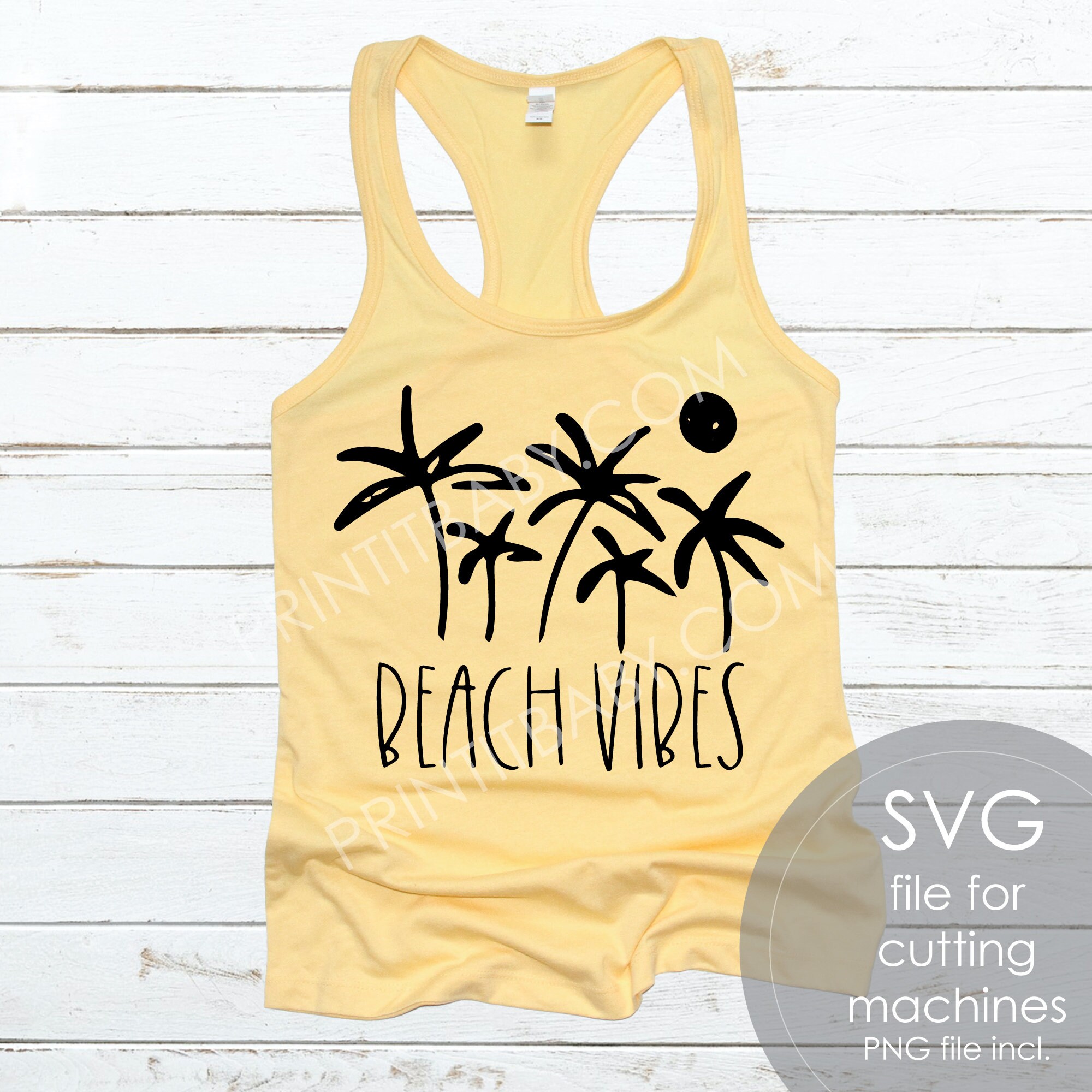 Beach Vibes SVG Vacation svg Palm Tree svg Summer svg | Etsy