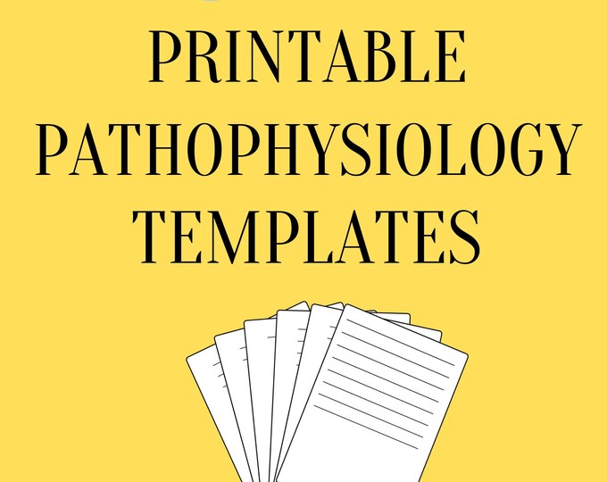Printable | Pathophysiology Templates | Nursing Templates | Patho ...