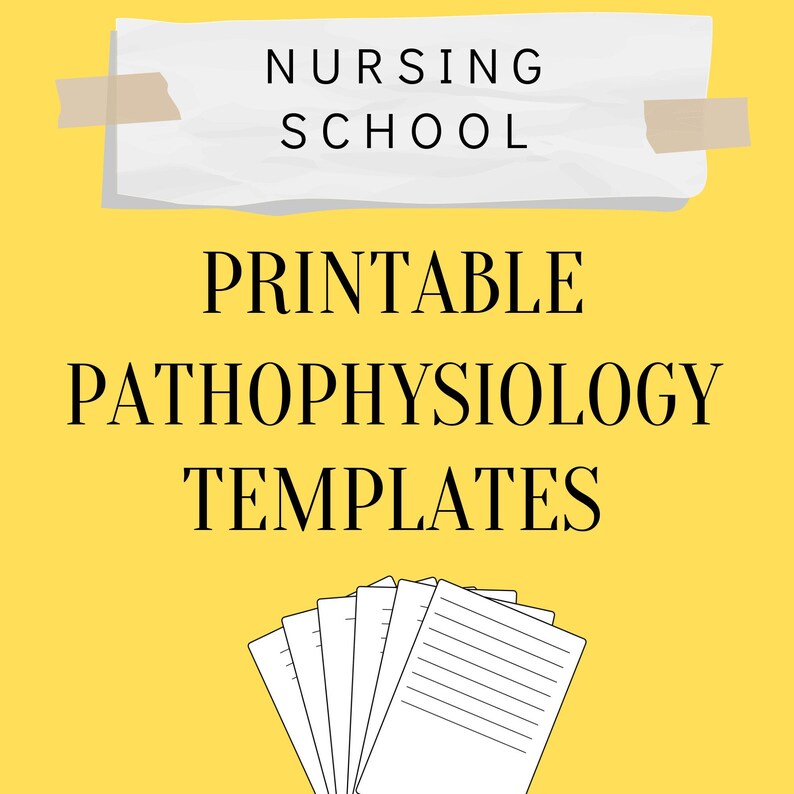 Printable Pathophysiology Templates Nursing Templates Patho Templates ...