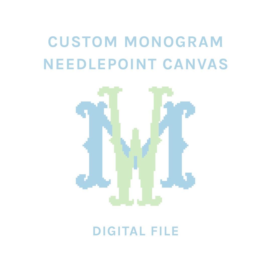 Custom Needlepoint Monogram - Digital File - Etsy