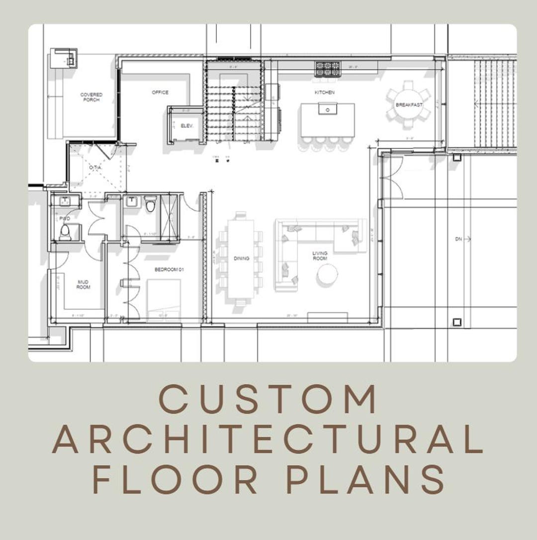 Custom Floor Plan Design: Architectural Drafting (PDF File, Under 1200 ...