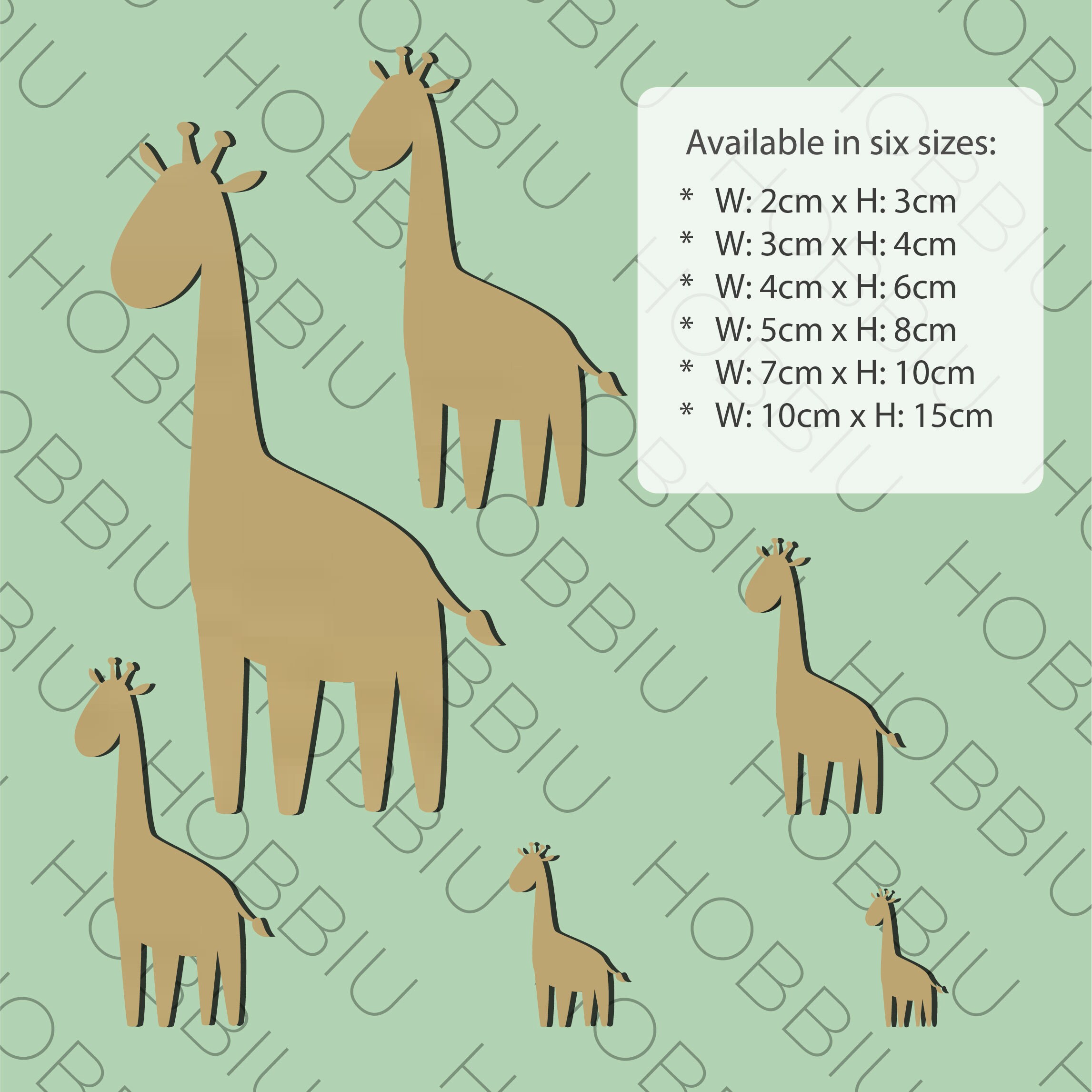 MDF Giraffe Blank Animal Craft Shape. - Etsy