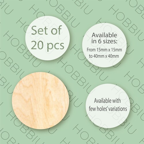 Wooden Blank Small Round Circle Shape Disc in Various Sizes - Etsy