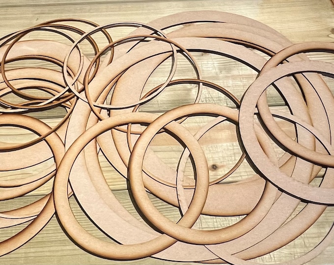 MDF Hoops, Craft Hoop Outline Ring Shape, Blank Hoop, Hangings Hoop ...