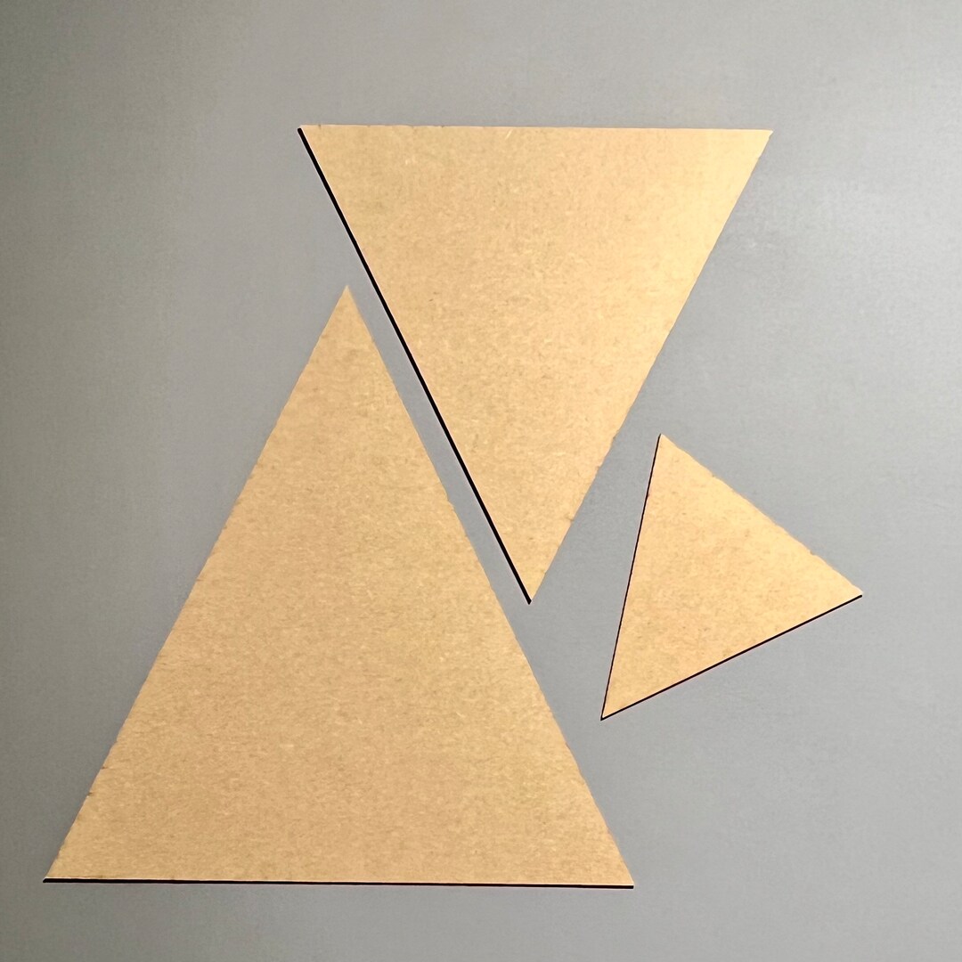 MDF Triangle Shape, Triangle Disc Shape in Large Sizes From 24cm to ...
