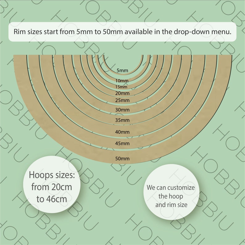 MDF Hoops Craft Hoop Outline Ring Shape Blank Hoop Hangings - Etsy