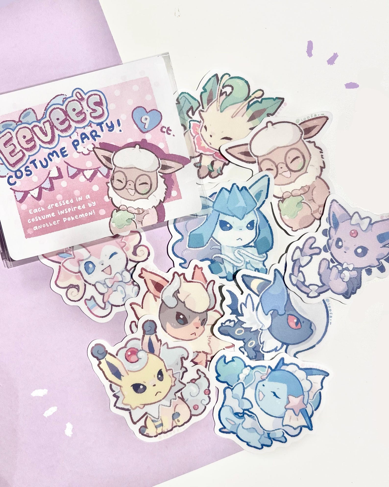 Poké Costume Party! - Matte Vinyl Stickers - Etsy