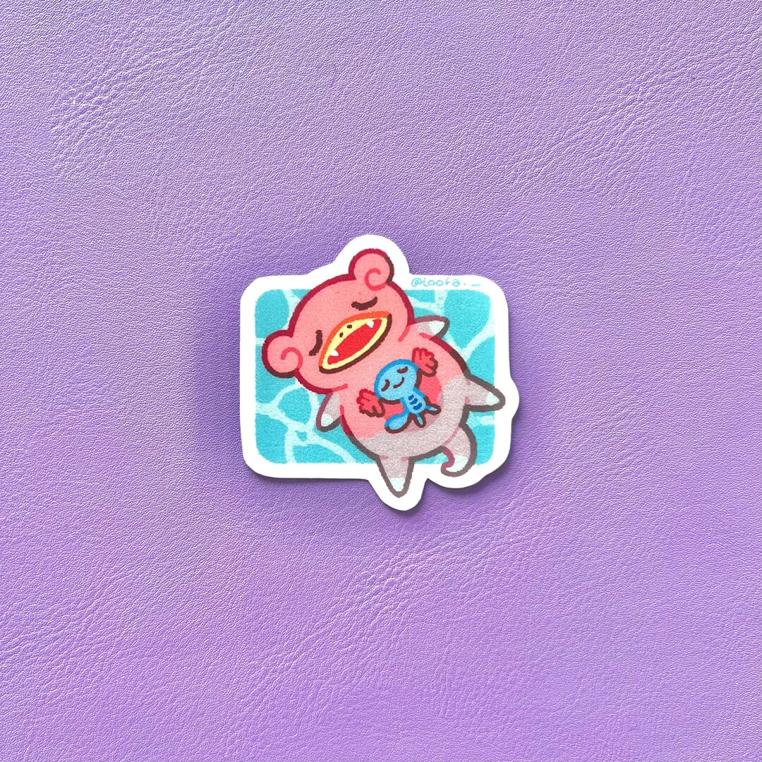 Summertime Slowpoke Poké Sticker - Etsy