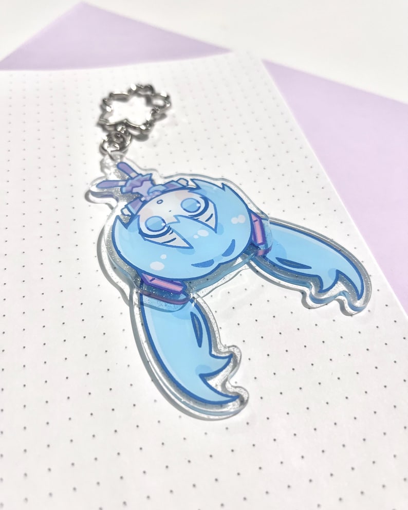 Dangling Hair Miku - Sparkly Acrylic Keychain - Etsy New Zealand