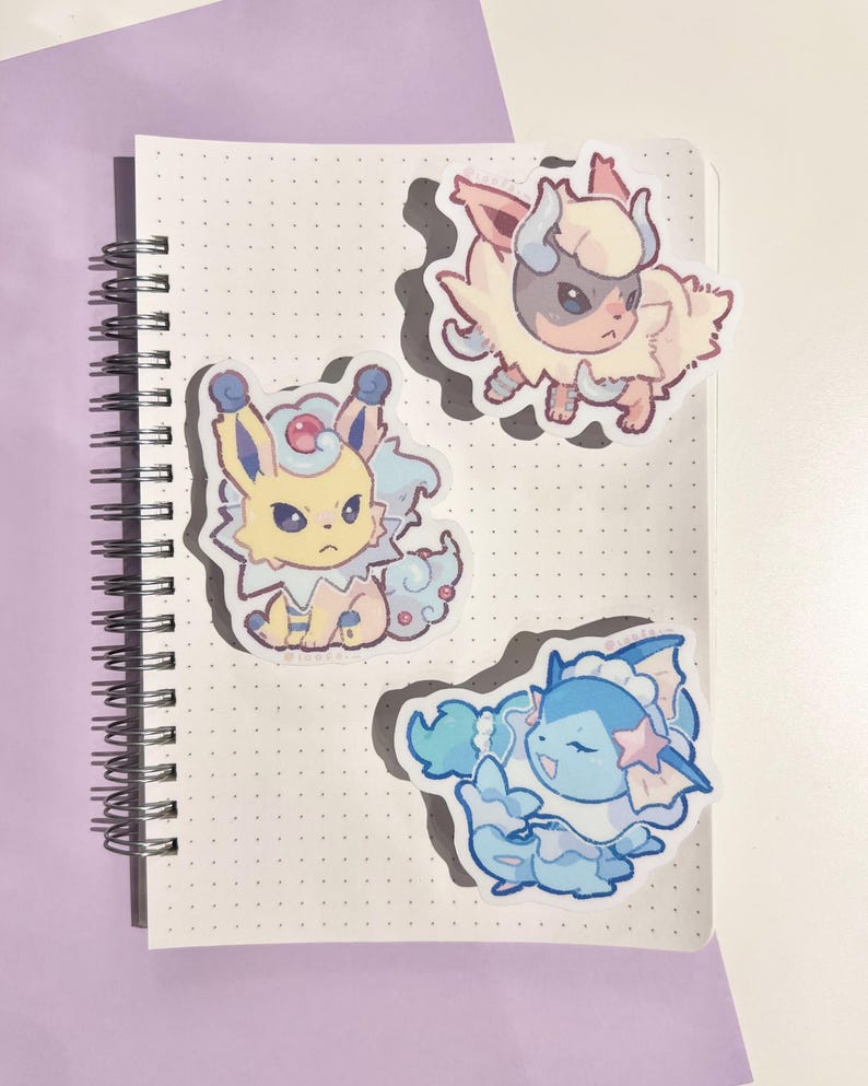 Poké Costume Party! - Matte Vinyl Stickers - Etsy