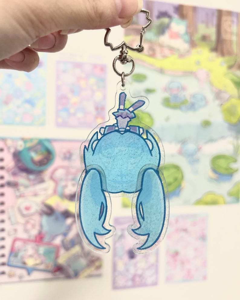 Dangling Hair Miku - Sparkly Acrylic Keychain - Etsy New Zealand