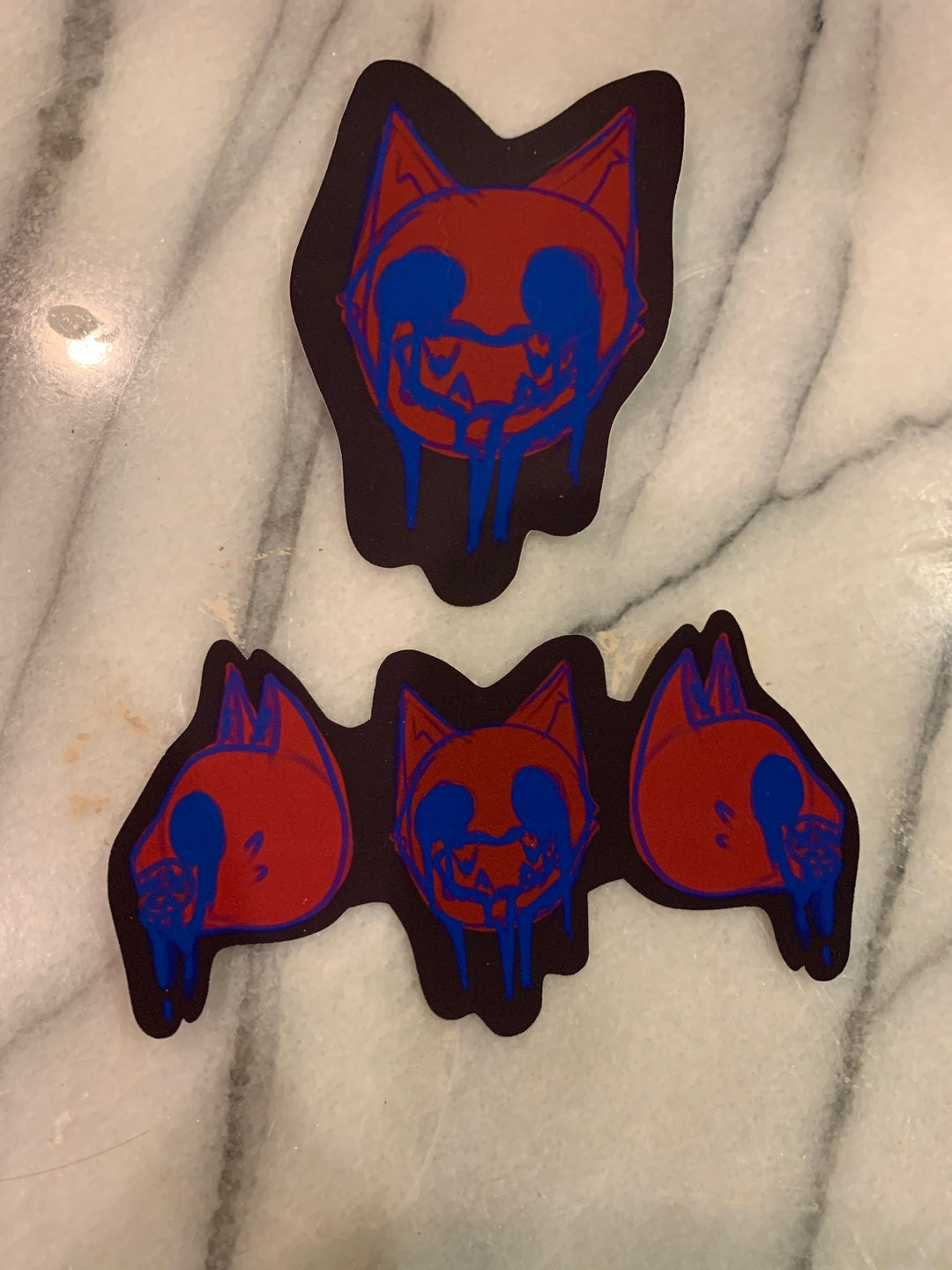 Dripping Cat Sticker - Etsy