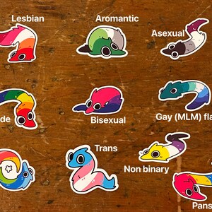Pride Worms (on a String) Stickers - Etsy
