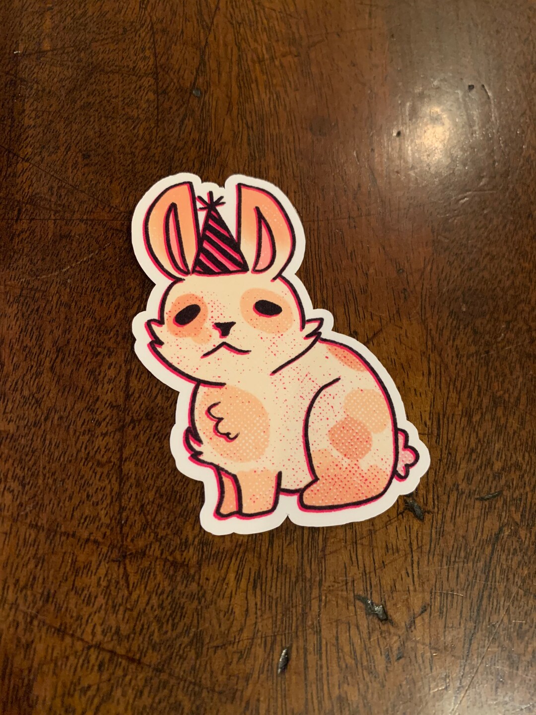 Birthday Bunny Sticker - Etsy