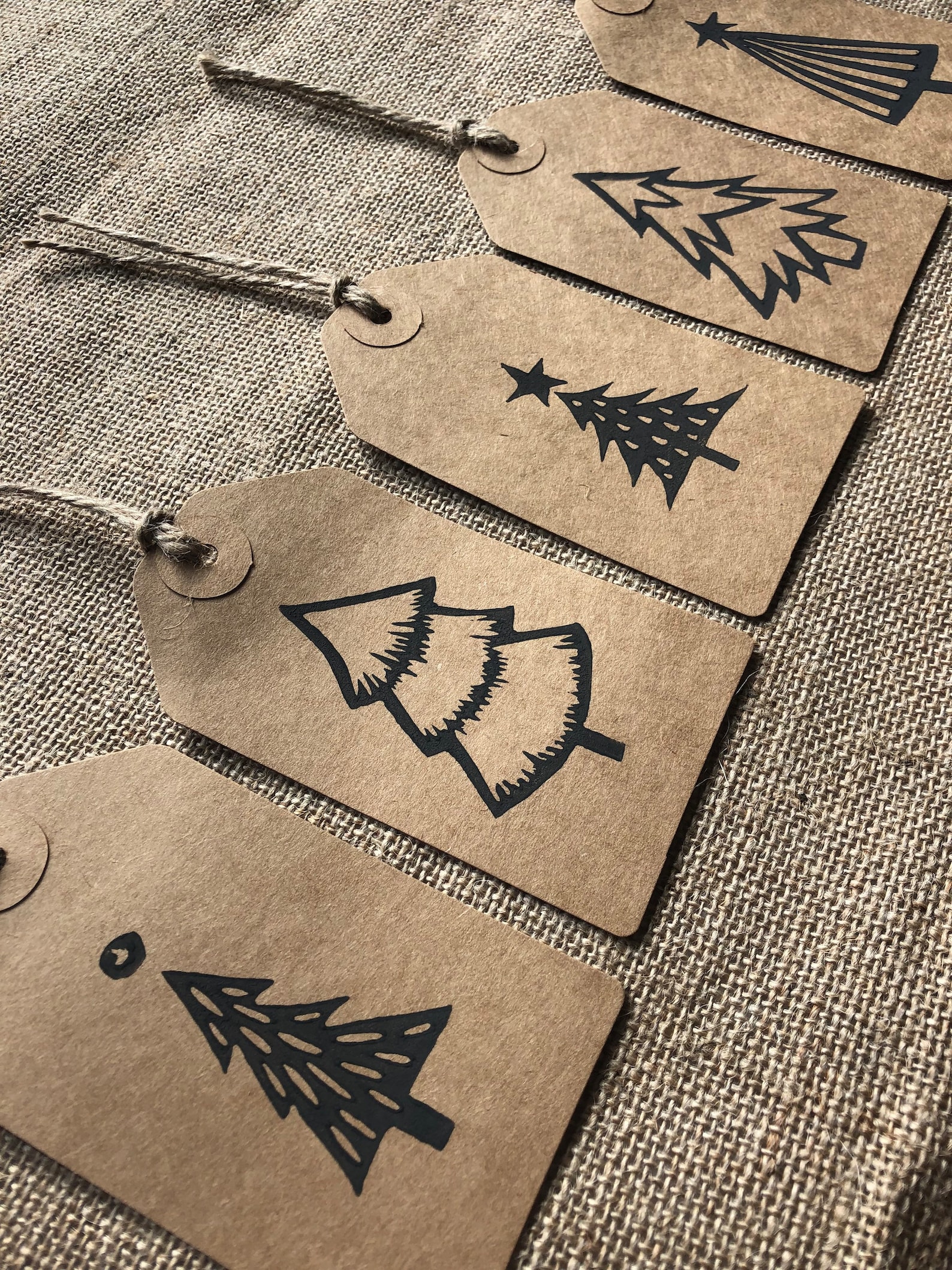Christmas Tree Gift Tags Mixed Pack of 5 - Etsy