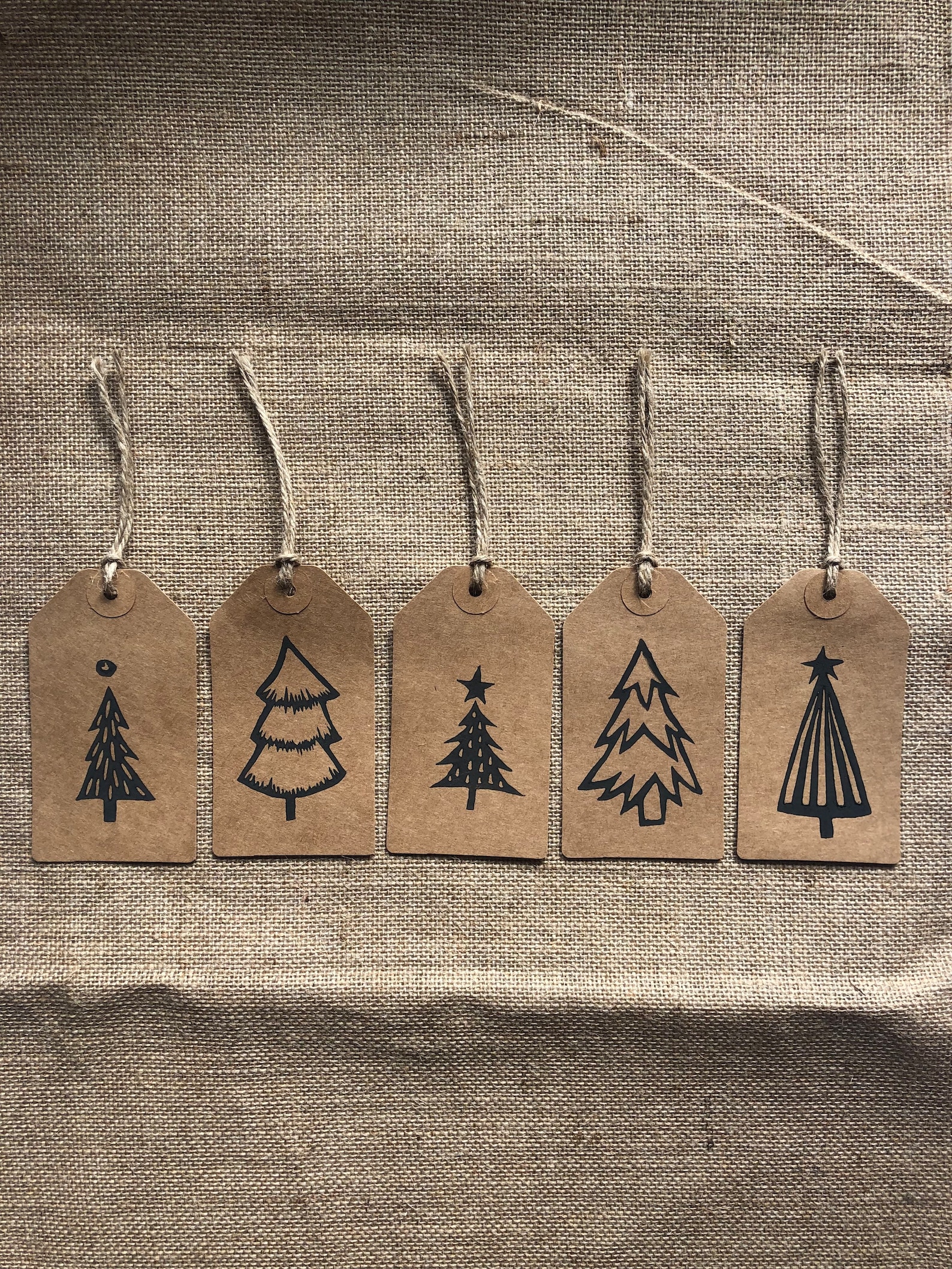Christmas Tree Gift Tags Mixed Pack of 5 - Etsy