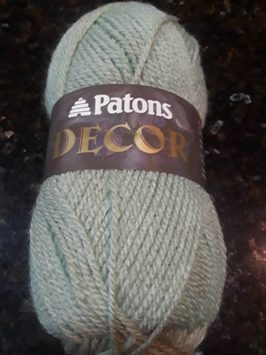 Patons Decor Wool Blend Yarn ~ Pale Sage Green 1635 ~ Lot # 115312 ...