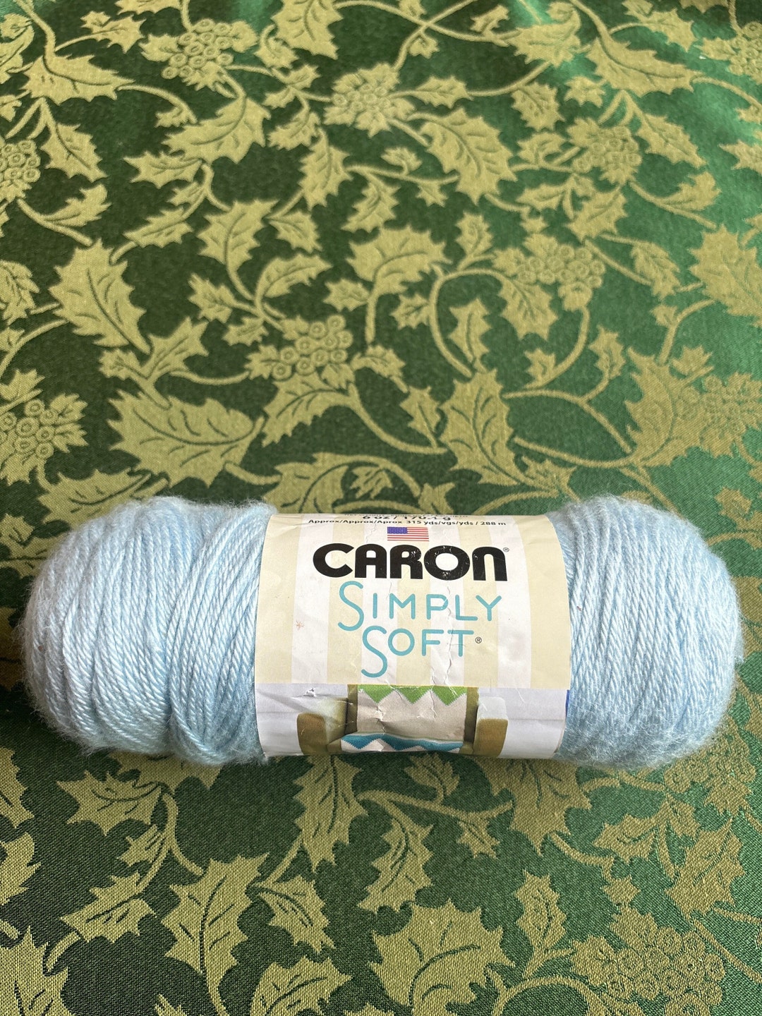 Caron Simply Soft Yarn by Yarnspirations Soft Blue Color 9712 6 Oz ...