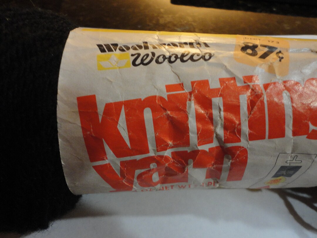 RARE Vintage Woolworth Woolco Yarn 4 Ply Yarn Black 241 Lot 2925 ...