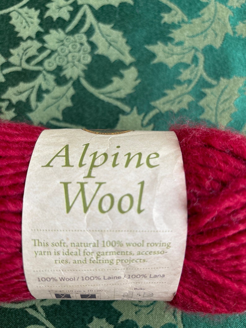 Lion Brand Alpine Wool Yarn Color Red 115 Chili Bulky 5 3 Oz / 85 G ...