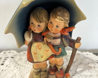 Excellent Vintage Hummel Stormy Weather Figurine 71, TMK5, 6 Tall Hummel Figurine, Boy and Girl ...