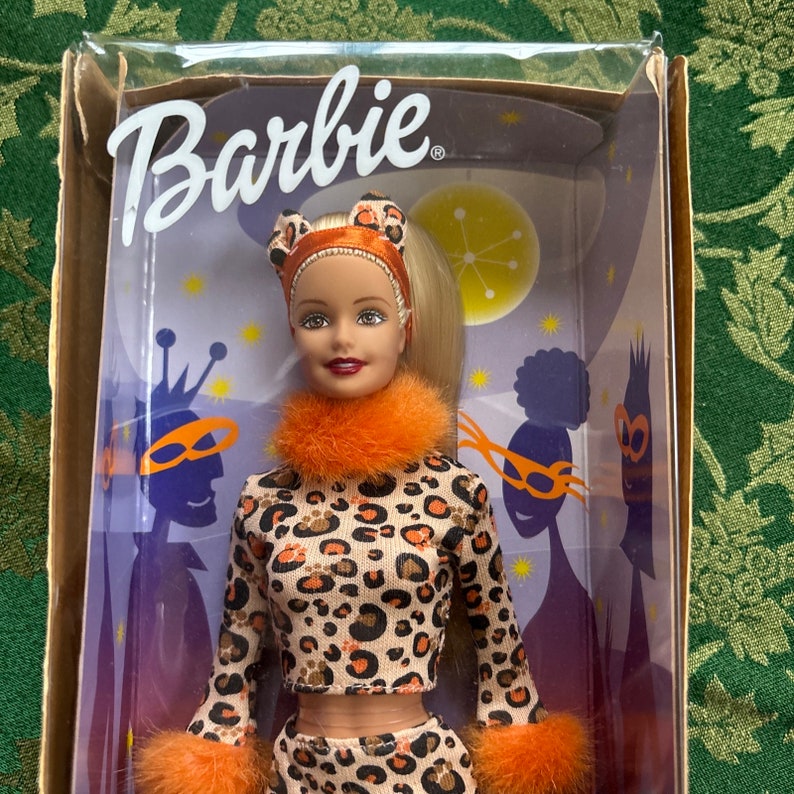 Mattel Barbie Maskerade Masquerade Furry Party Doll Cat Ears Leopard ...