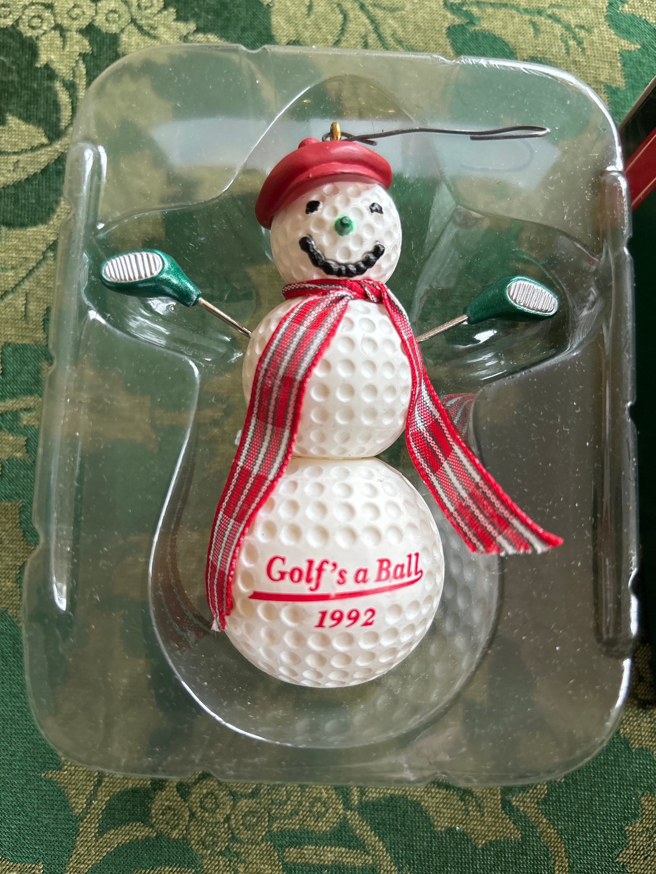Hallmark Keepsake 1992 Golfer Snowman Ornament Golf's a Ball Christmas ...