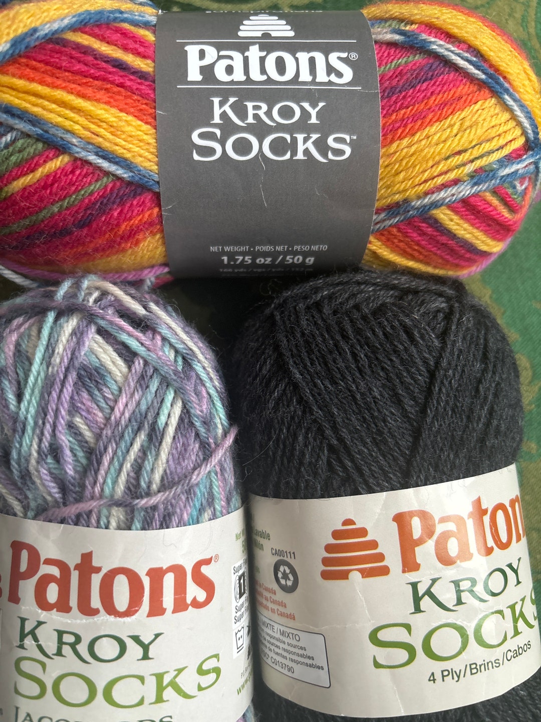 Patons Kroy Socks Yarn: 75/25 Wool Nylon Blend - Etsy