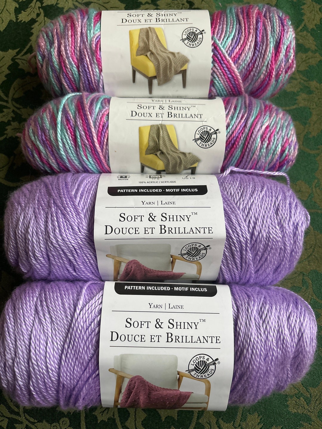 Loop and Threads Soft and Shiny Douce Et Brillante Yarn Choose Orchid ...