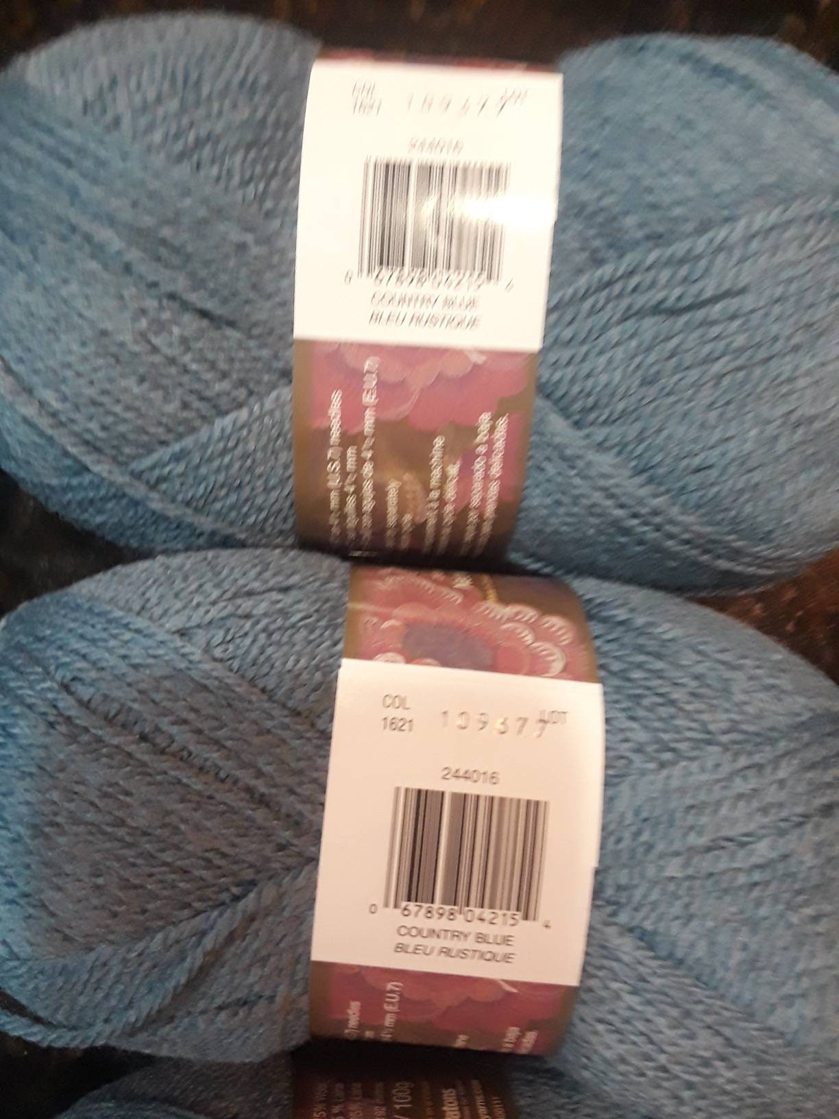 Patons Decor Wool Blend Yarn: Country Blue, Worsted Weight - Etsy