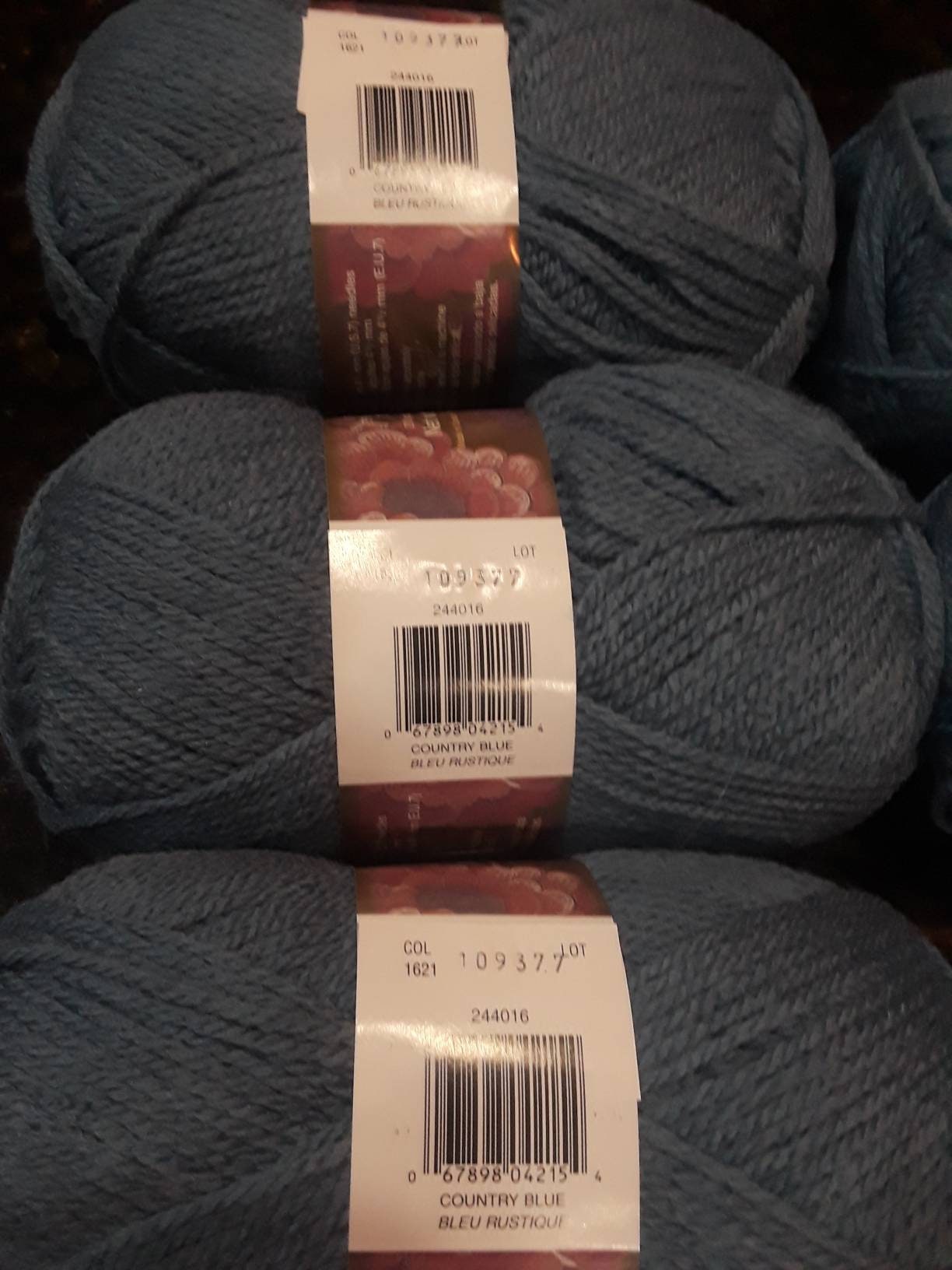 Patons Decor Wool Blend Yarn: Country Blue, Worsted Weight - Etsy