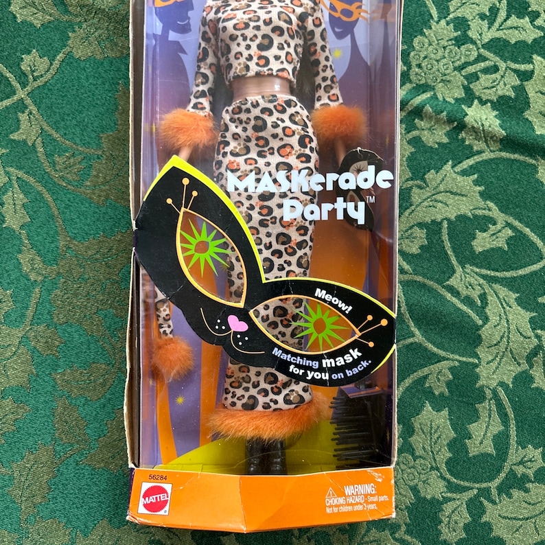 Mattel Barbie Maskerade Masquerade Furry Party Doll Cat Ears Leopard ...