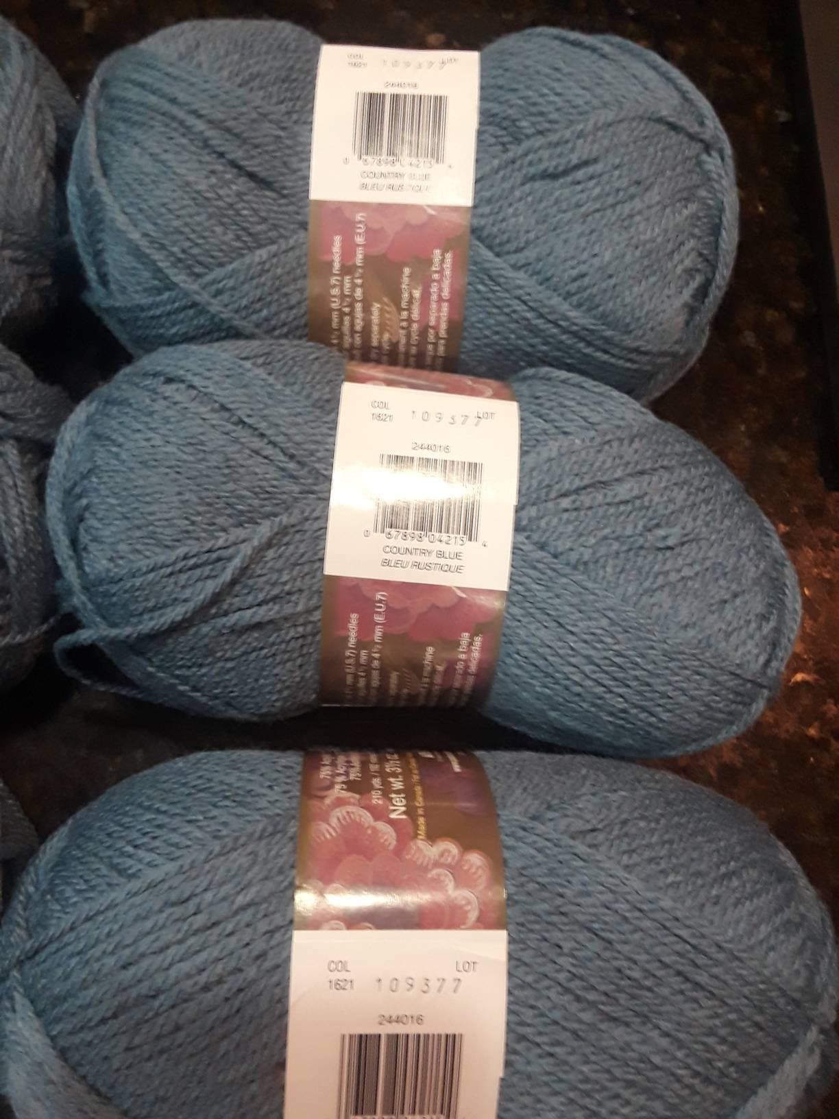 Patons Decor Wool Blend Yarn: Country Blue, Worsted Weight - Etsy