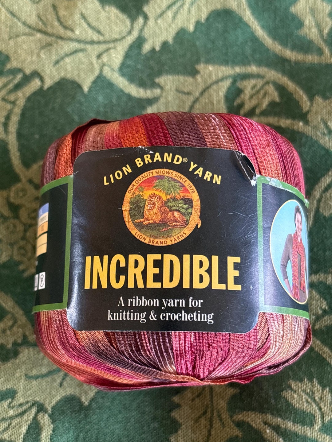 Lion Brand Yarn Incredible ~ Autumn Leaves #206 ~ Lot 20347 ~ Made in ...