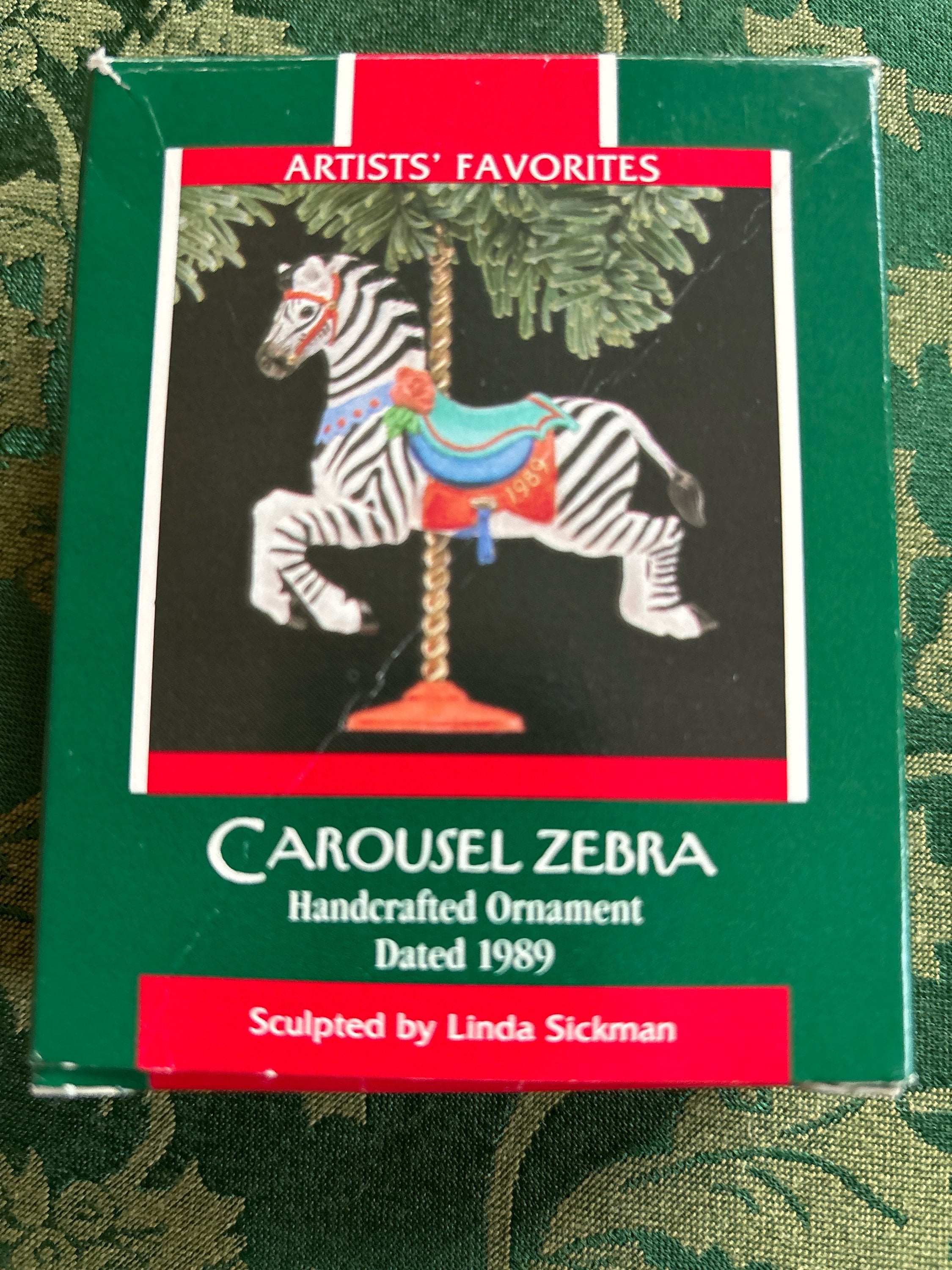Hallmark Keepsake Artists Favorites Carousel Zebra Handcrafted Ornament ...