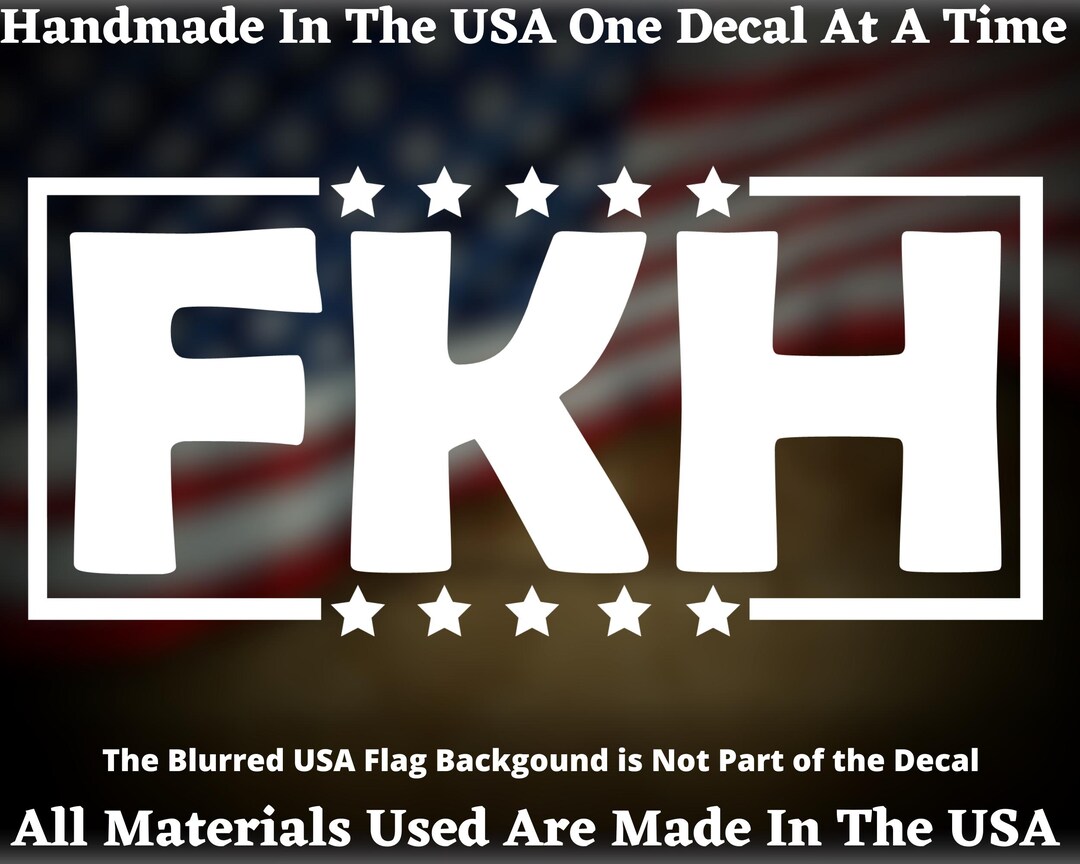 FKH F*CK Kamala Harris Funny Vinyl Die Cut Decal - Home Laptop Computer ...