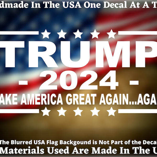 Trump 2024 Bumper Decal - Etsy