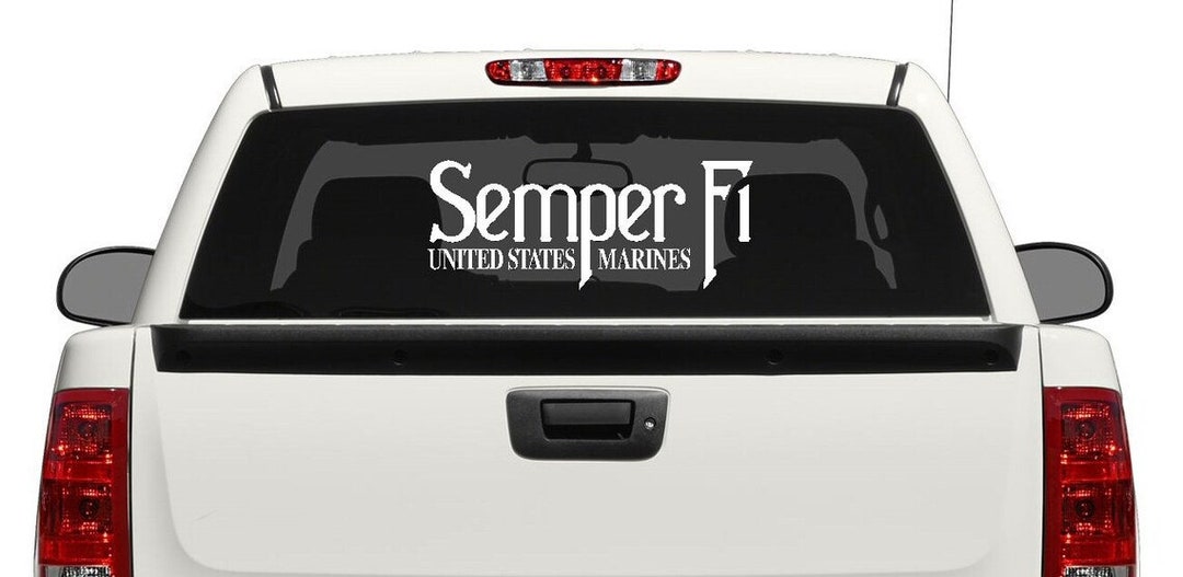 USMC Large Semper Fi United States Marine Corps Custom Car Truck Van ...