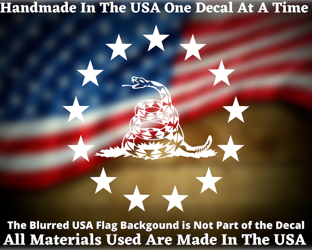 Gadsden Snake Betsy Ross Circle of Stars 2nd Amendment Car Truck Bumper ...