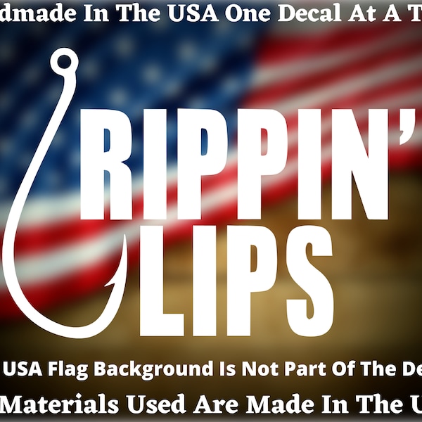Rippin Lips Fishing Sticker - Etsy