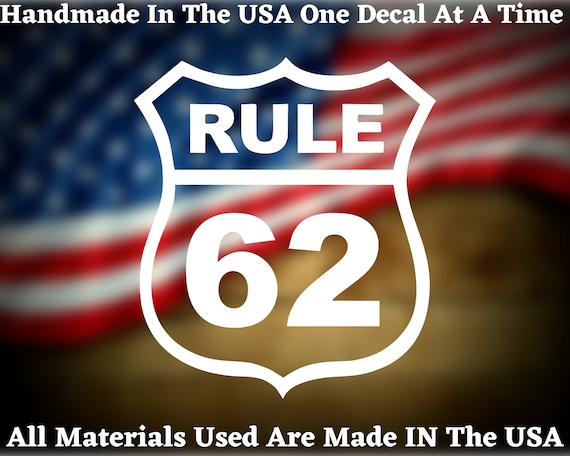 AA alcoholics Anonymous Rule 62 Car Truck Van Window or Bumper Sticker Vinyl Decal USA Seller Made in America Etsy
