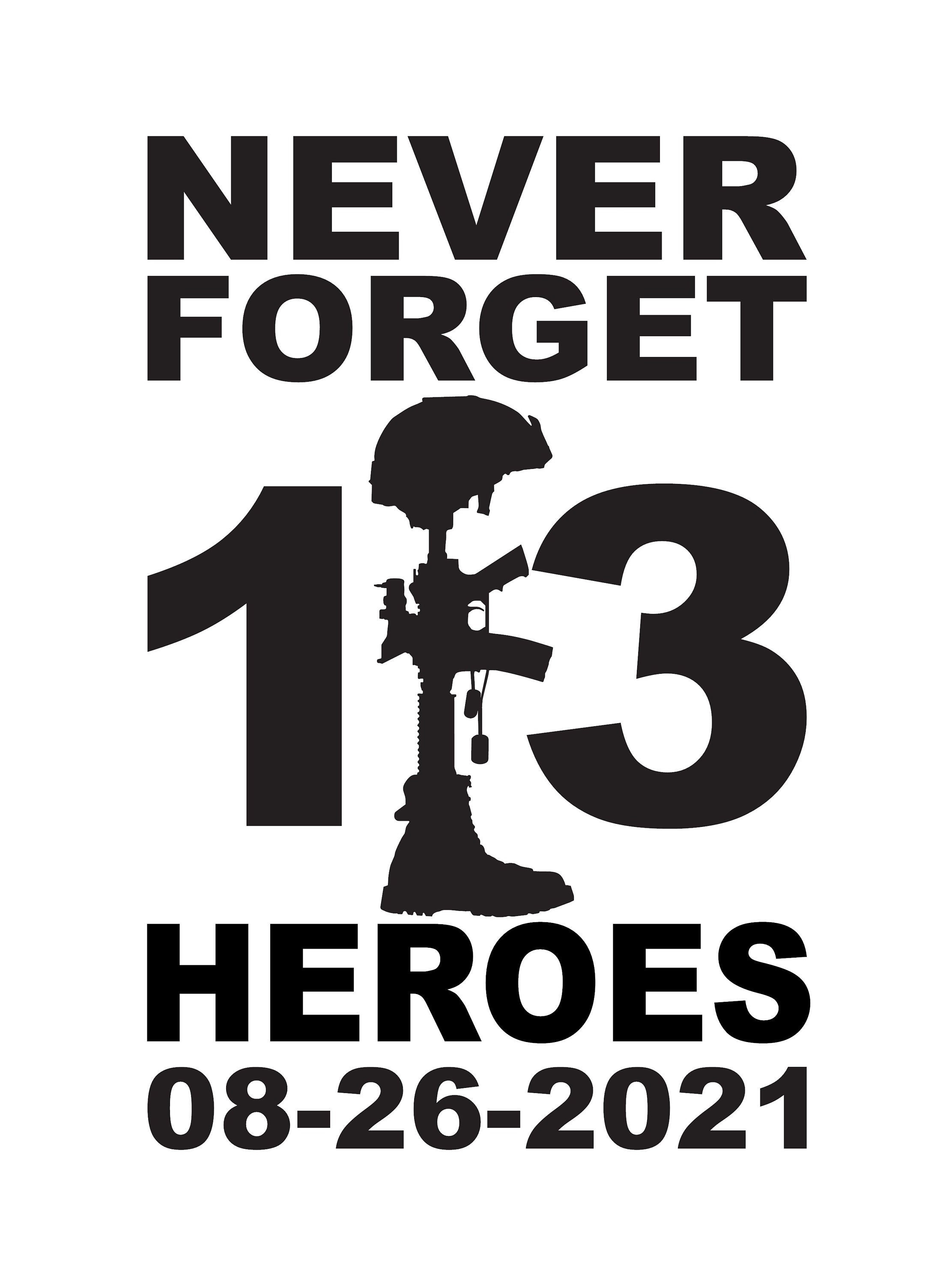 13 Heroes Never Forget Die Cut Decal - Home Laptop Computer Truck Car ...