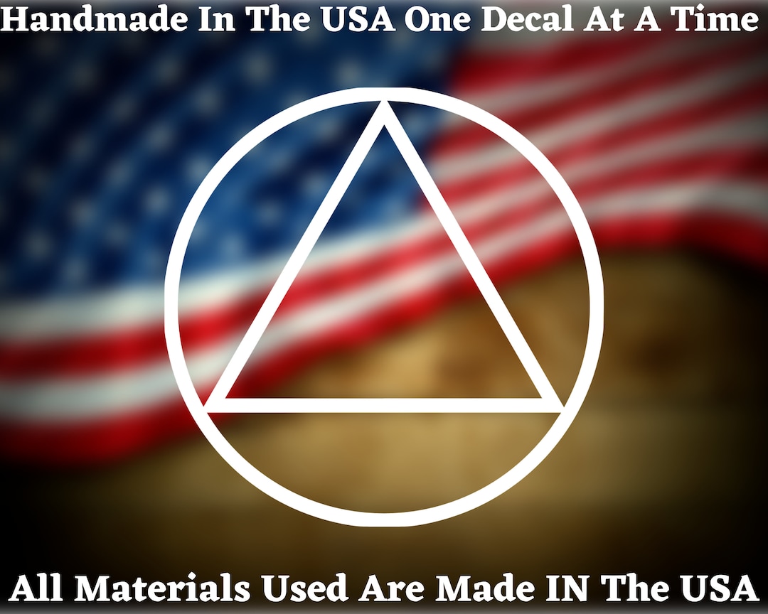 AA (alcoholics Anonymous) Logo Car Truck Van Window or Bumper Sticker ...