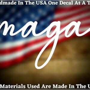 MAGA Cursive Die Cut Decal - Home Laptop Computer Truck Car Bumper ...