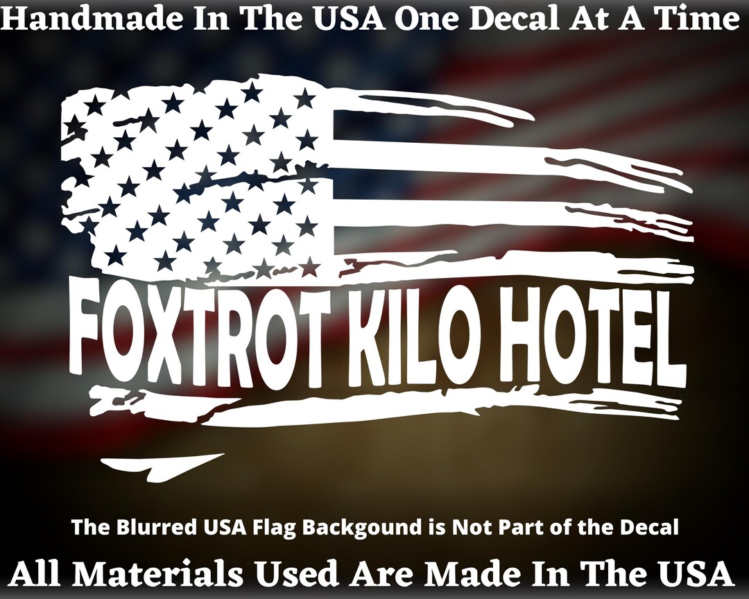 Foxtrot Kilo Hotel FKH F*ck Kamala Harris Distressed American Flag ...