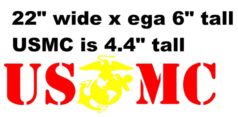 United States Marine Corps Eagle Globe Anchor Horizontal Vinyl Car ...
