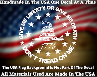Don't Tread on Me 1776 Gadsden Snake Flag Car Truck Van Window or ...