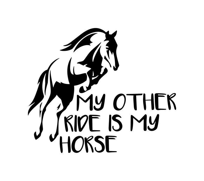 My Other Ride is My Horse Car Truck Van Window or Bumper - Etsy