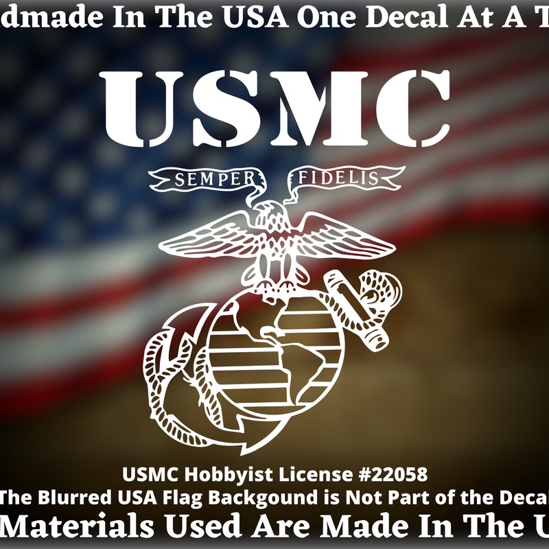 Us Marines Bumper Sticker - Etsy
