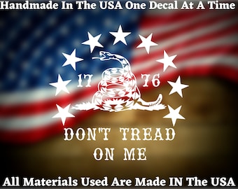 Don't Tread on Me Live Free or Die 1776 Gadsden Snake Flag Car Truck ...